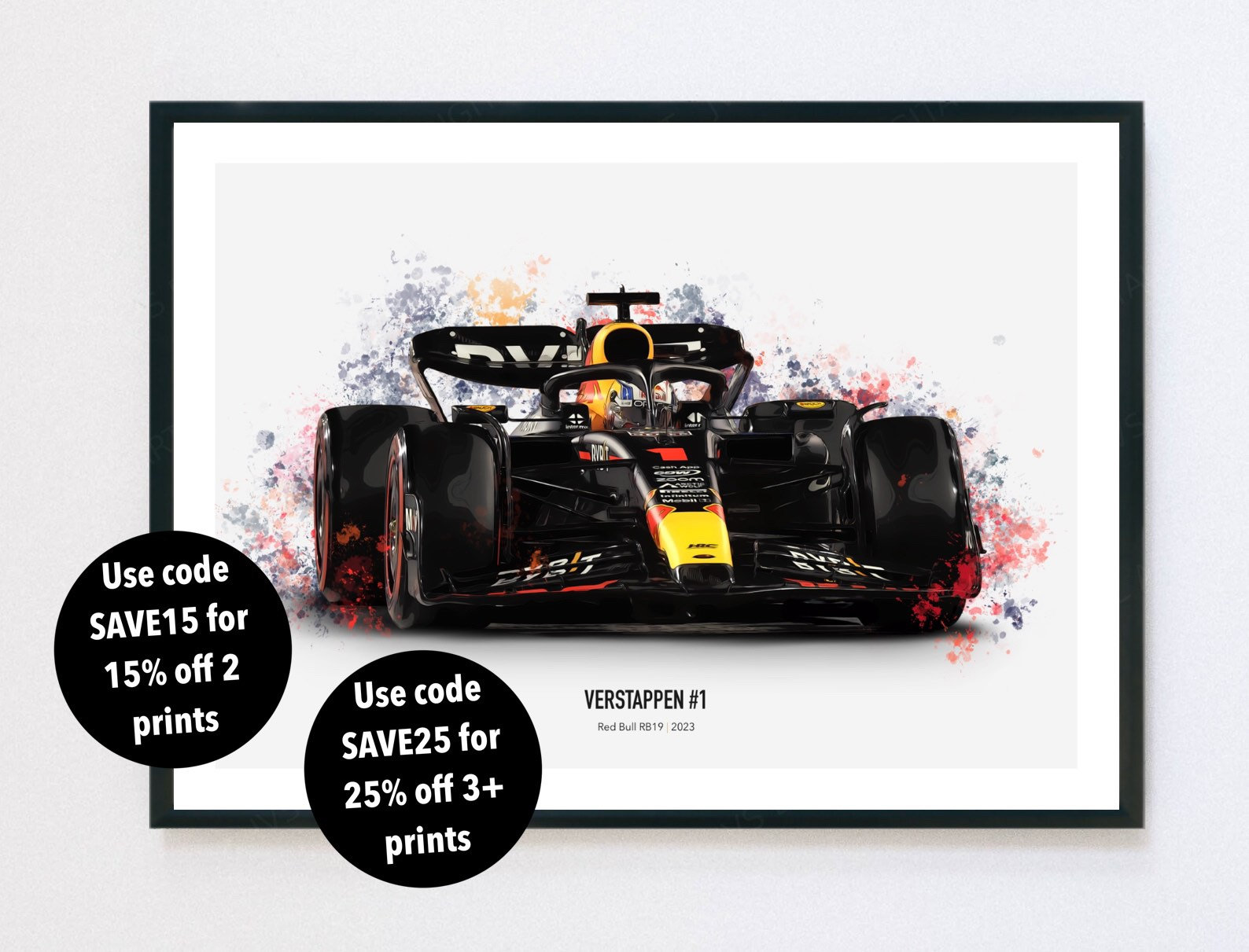 2023 Stampa poster Ver stappen Red Bull F1, poster Formula 1, poster ...