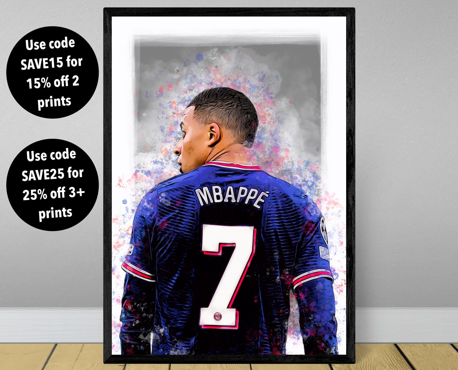Mbappe PSG Poster Mbappe Poster Mbappe Print Paris Saint - Etsy UK