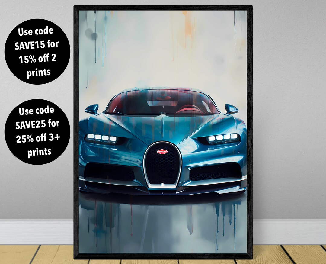Bugatti Chiron Poster Print, Bugatti Poster, Bugatti Print, Car Poster ...
