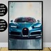 Bugatti Chiron Poster Print, Bugatti Poster, Bugatti Print, Car Poster ...