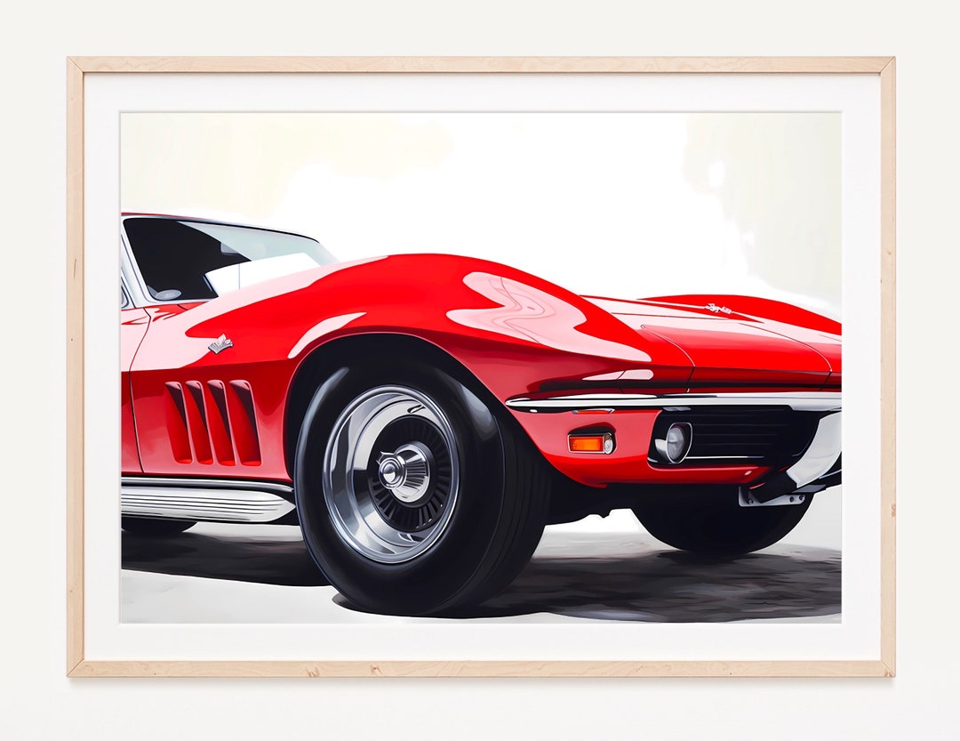 Chevrolet Corvette Stingray Poster Print, Classic Corvette Poster ...