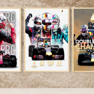 Sebastian Vettel Formula 1 Celebration Poster Formula 1 - Etsy UK