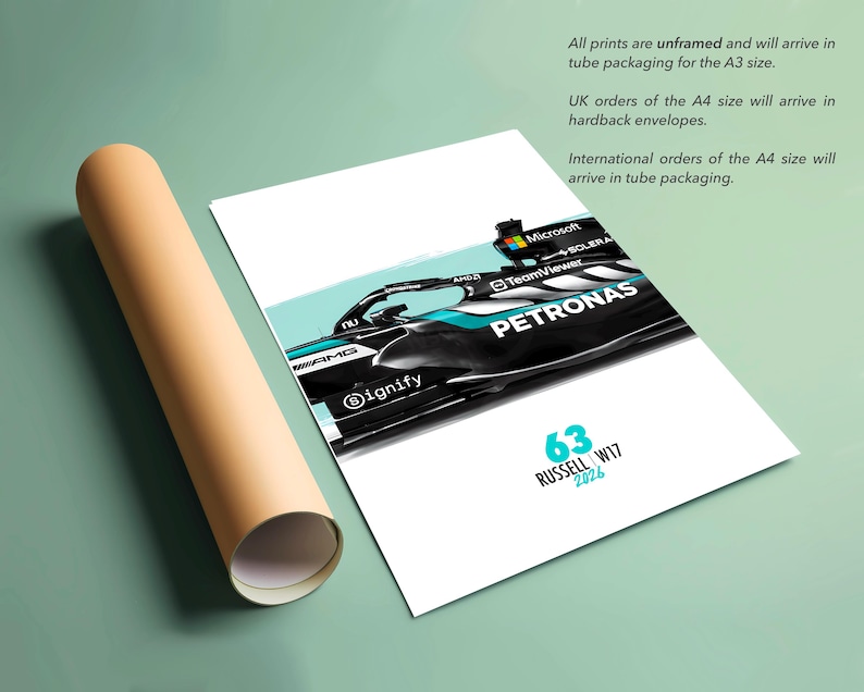 Mercedes W17 F1 Poster Set: 2026 Formula 1 Art Prints NOT FRAMED - Etsy UK