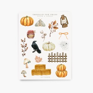 Autumn Sticker Sheet Bullet Journal Digital Planner. - Etsy