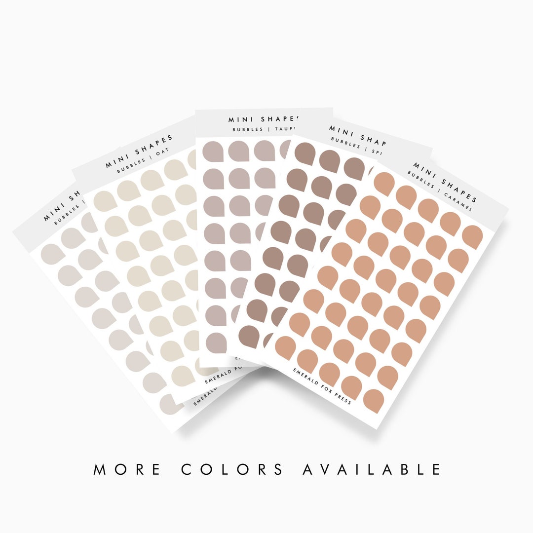 Transparent Matte Bubbles Minimal Planner Stickers Minimalist Color ...