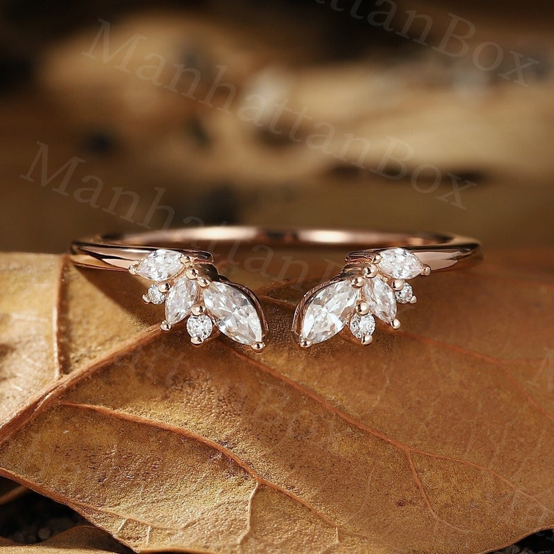 Rose Flower Diamond Band - Etsy
