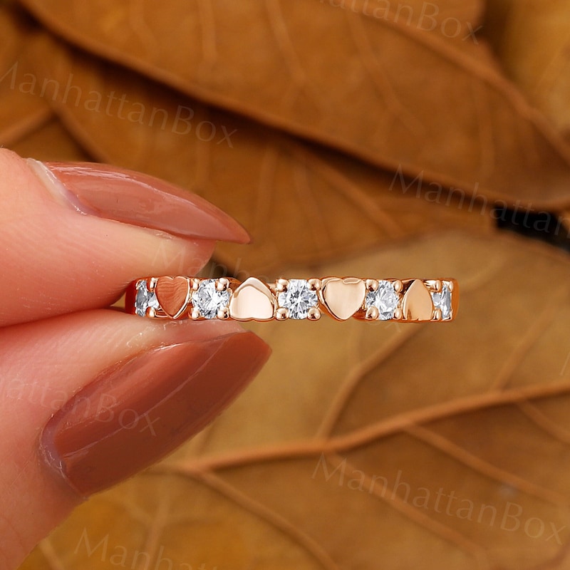 Rose Gold Heart Ring - Etsy