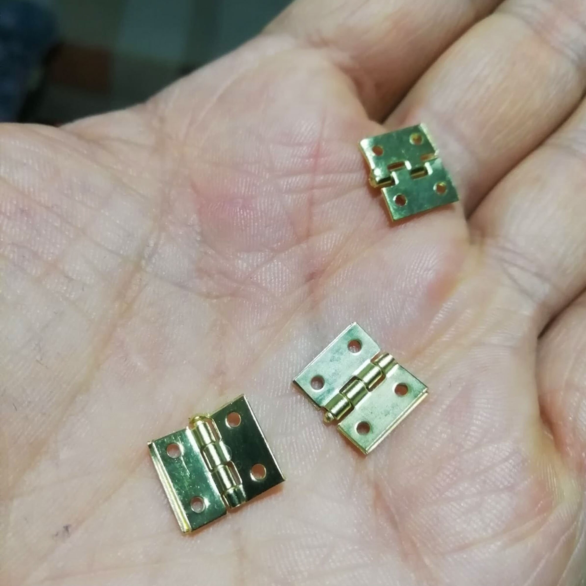Mini Hinges Small Jewelry Chest Box Cabinet Hinges Folding Butt Hinges ...