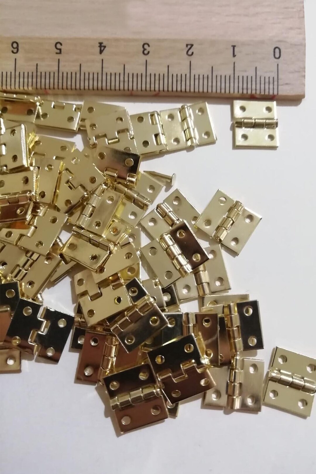 Mini Hinges Small Jewelry Chest Box Cabinet Hinges Folding Butt Hinges ...