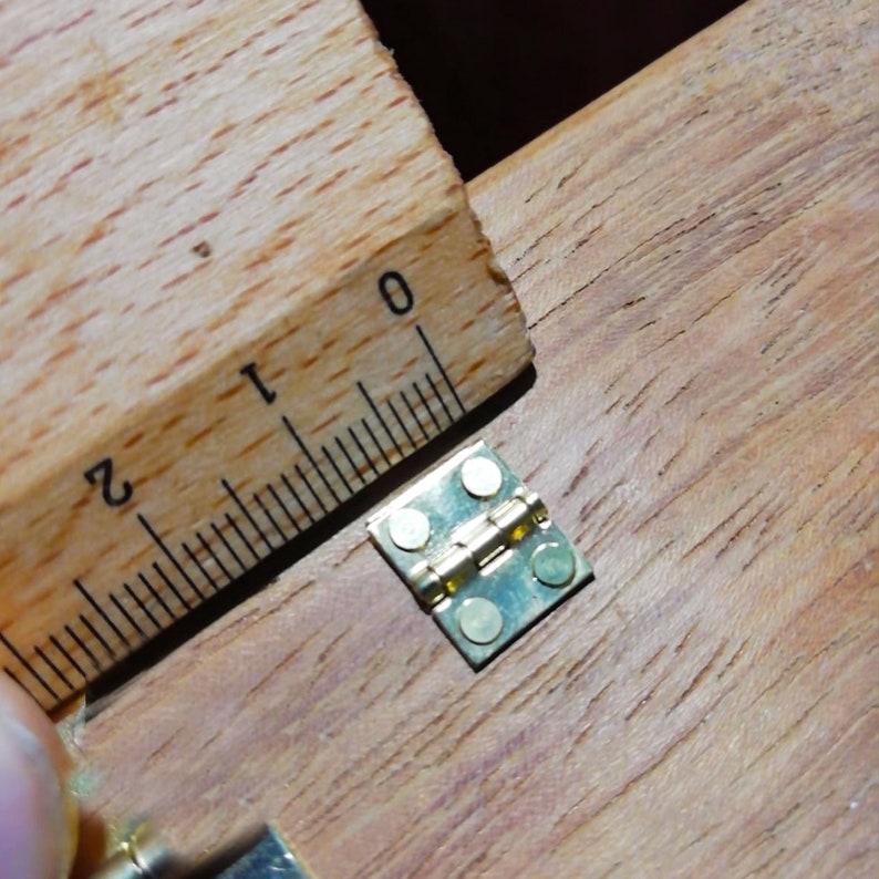 Mini Hinges Small Jewelry Chest Box Cabinet Hinges Folding Butt Hinges ...
