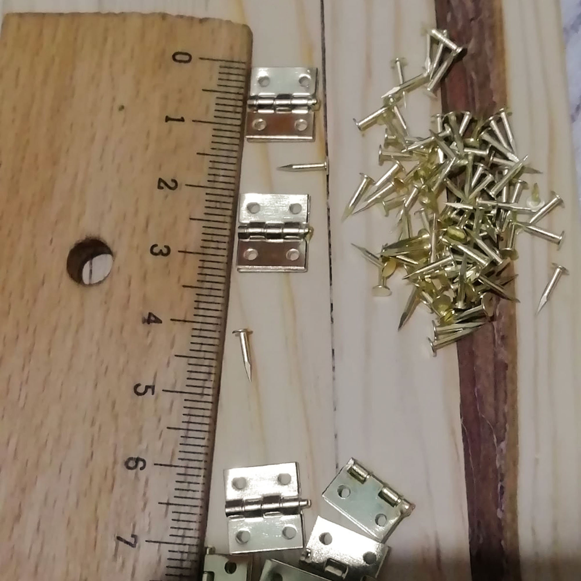 Mini Hinges Small Jewelry Chest Box Cabinet Hinges Folding Butt Hinges ...