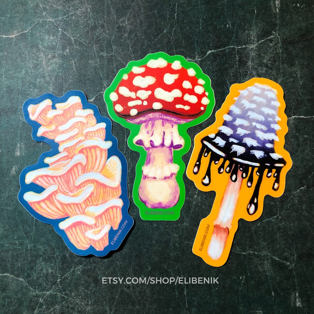 Vinyl Waterproof Mushroom Cottagecore Goblincore Stickers Sticker Pack ...