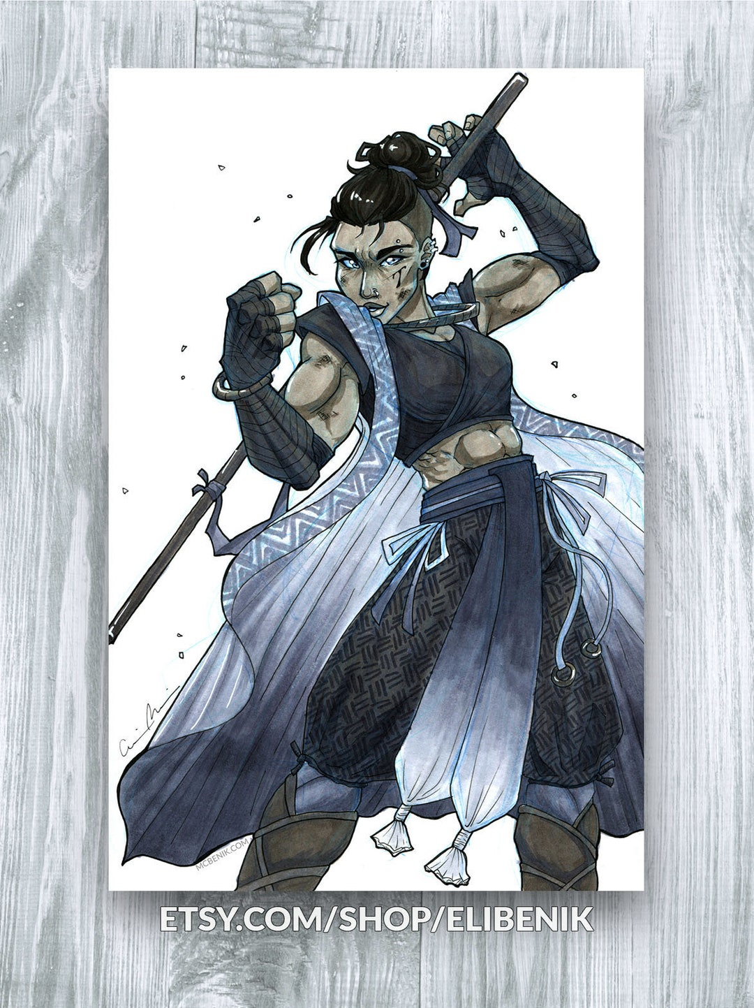 Beau Fan Art Mighty Nein Large Gold Foil Print - Etsy