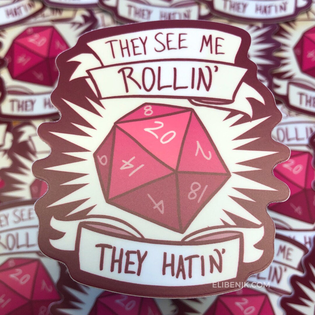 Natural 20 DND Dungeons and Dragons D20 Dice Matte Vinyl Waterproof ...