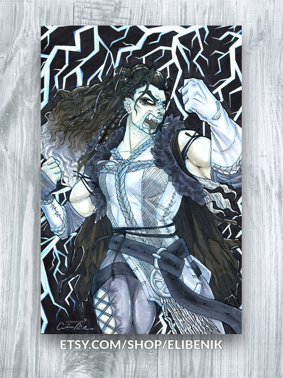 Yasha Fan Art Mighty Nein Large Silver Foil Print - Etsy