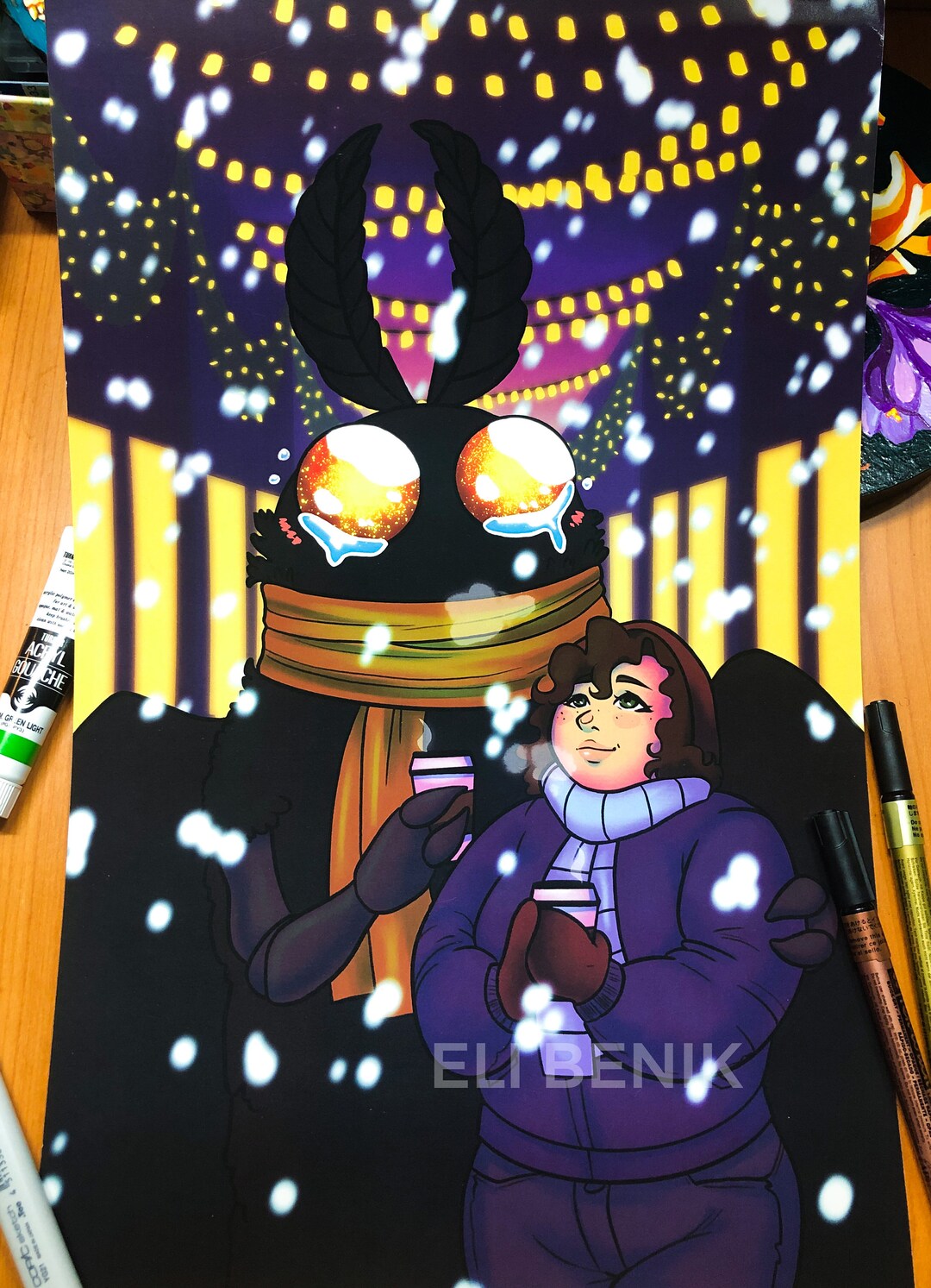 Mothman Winter Holiday Christmas Lights Date Limited Edition Original ...