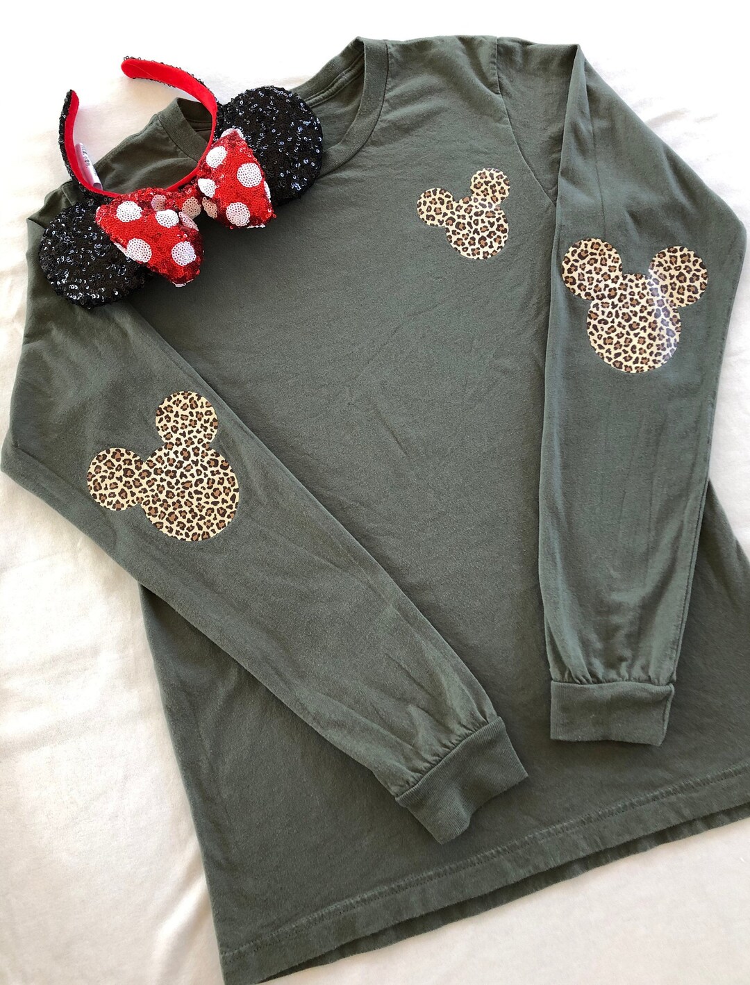 Cheetah Mickey Inspired Elbow Patch Shirt Disney World T - Etsy