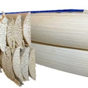 1 Pound Coil of Flat Oval Reed for Basket & Seat Weaving, Natural Color ...