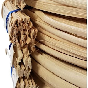 1 Pound Coil of Flat Oval Reed for Basket & Seat Weaving, Natural Color ...