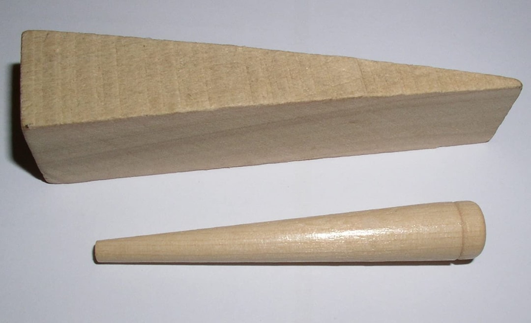 One Wood Wedge & One Wood Peg Used in Rush Weaving - Etsy