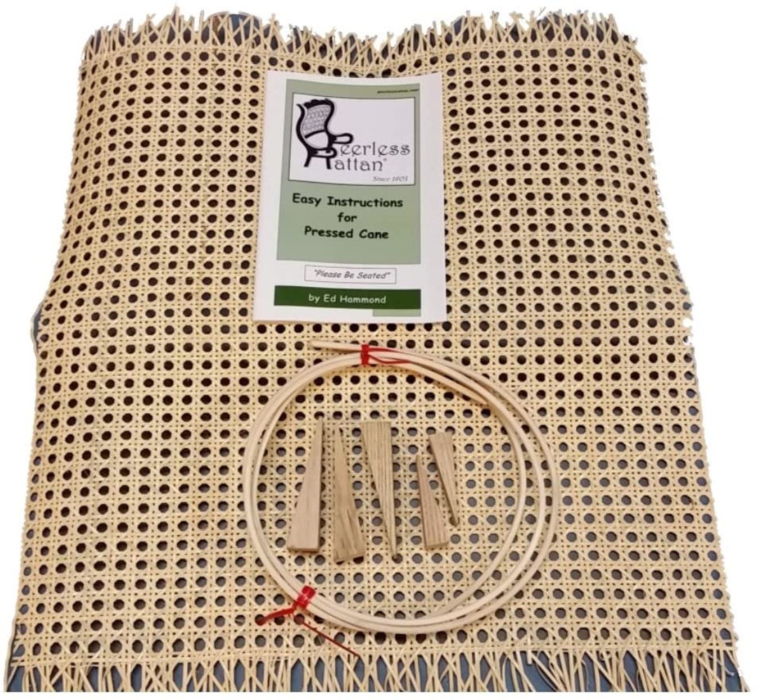 Pressed Cane Webbing Kit, Contains a 24"x24" Piece of 1/2" Fine Open ...