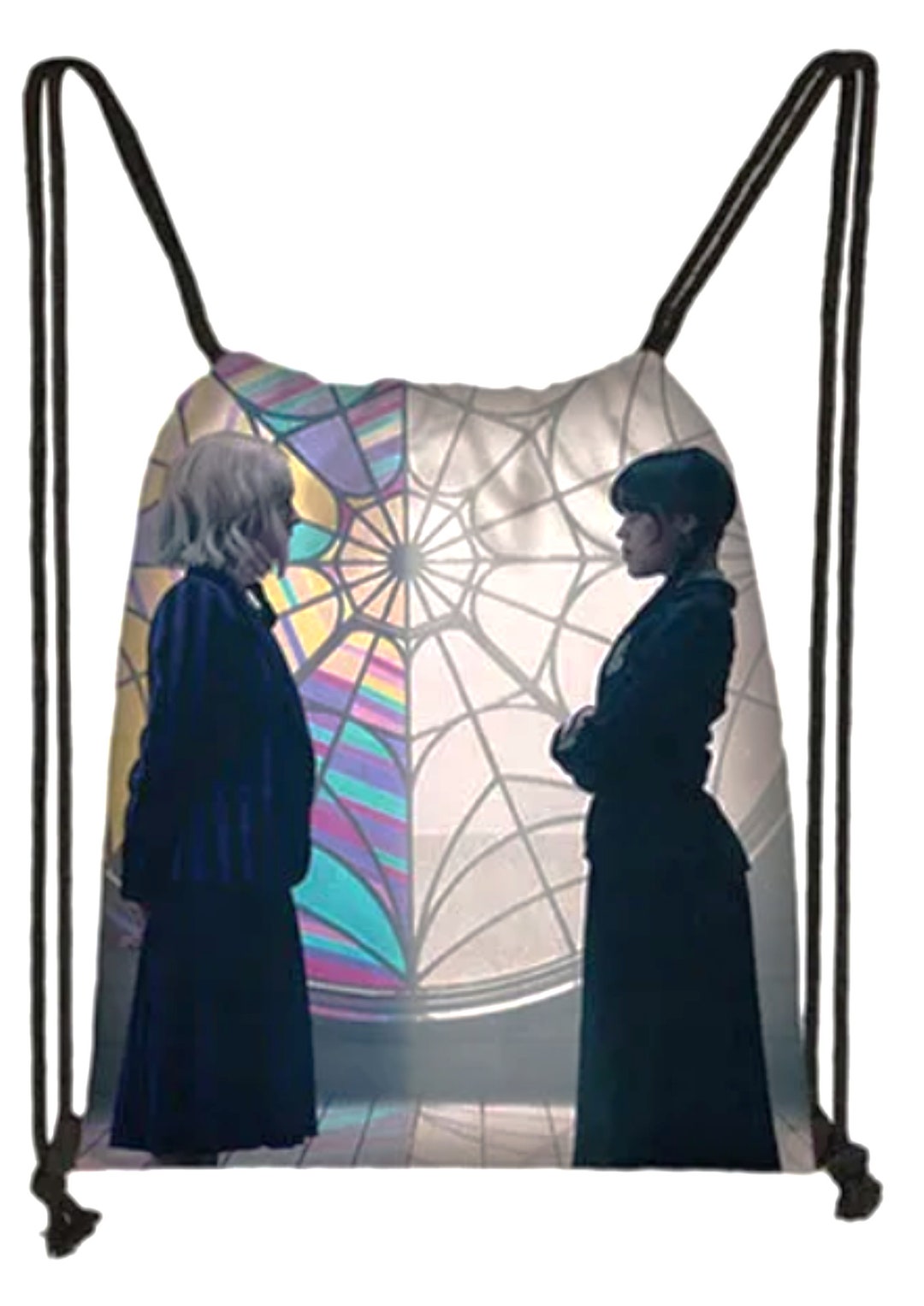 Wednesday Addams / Addams Family Drawstring Backpack Double Sided Image ...