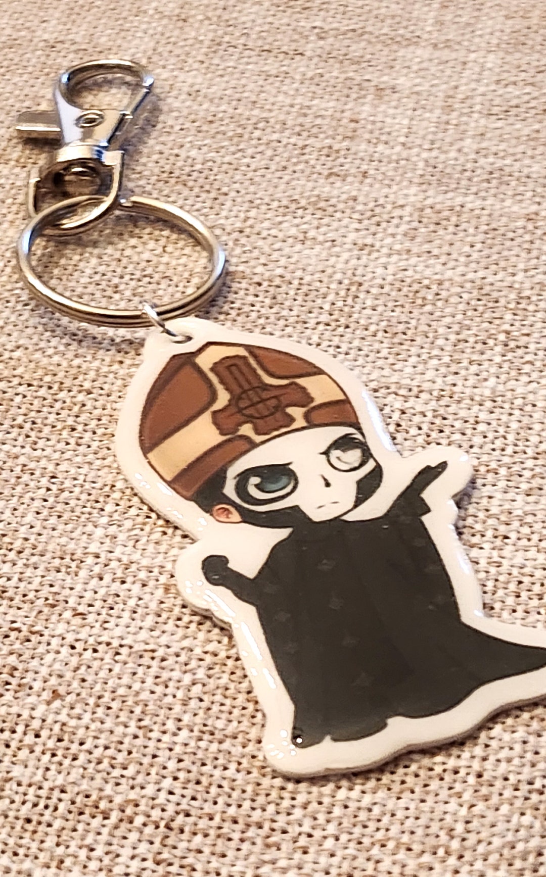 Cute Pope Papa Ghost Emeritus Terzo Keychain Bag Charm Backpack Lapel ...