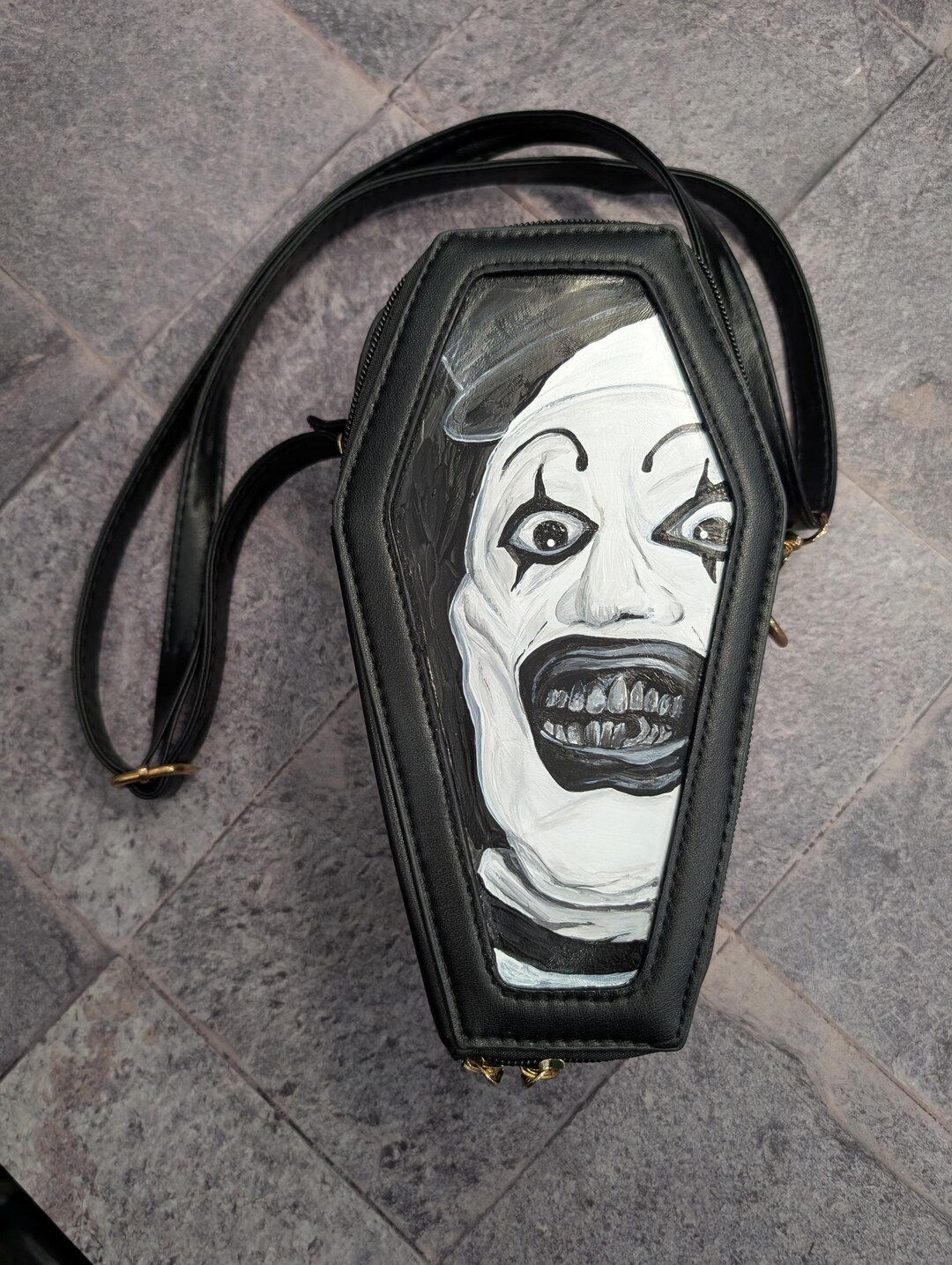 Hand Painted Terrifier Clown Art the Clown Coffin Handbag Purse - Etsy