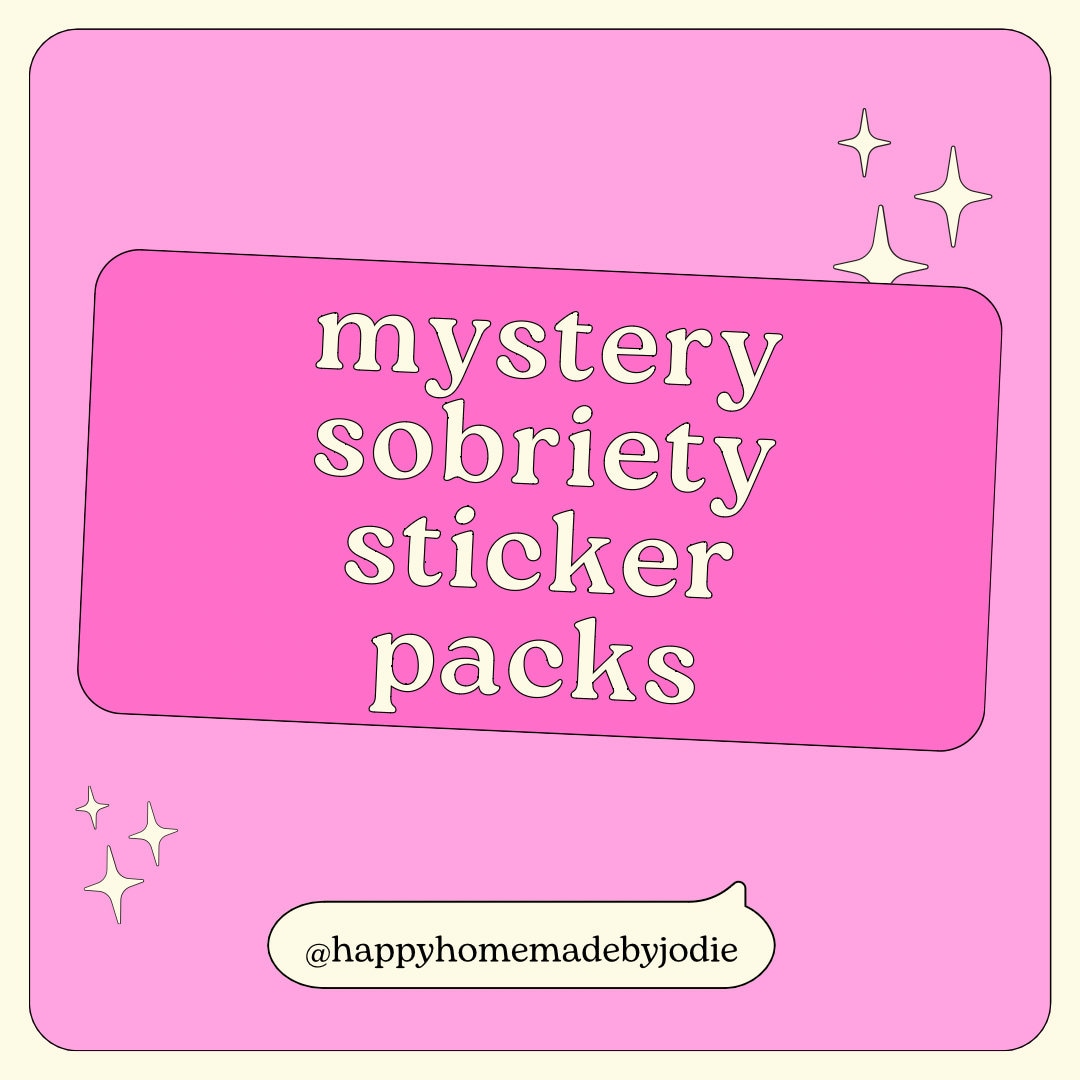 MYSTERY SOBRIETY STICKERS, Sober, Sobriety Gift, Sober Gift - Etsy