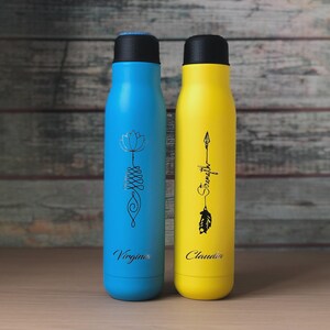 Personalized Water Bottle 750ml – Custom Insulated Stainless Steel ...