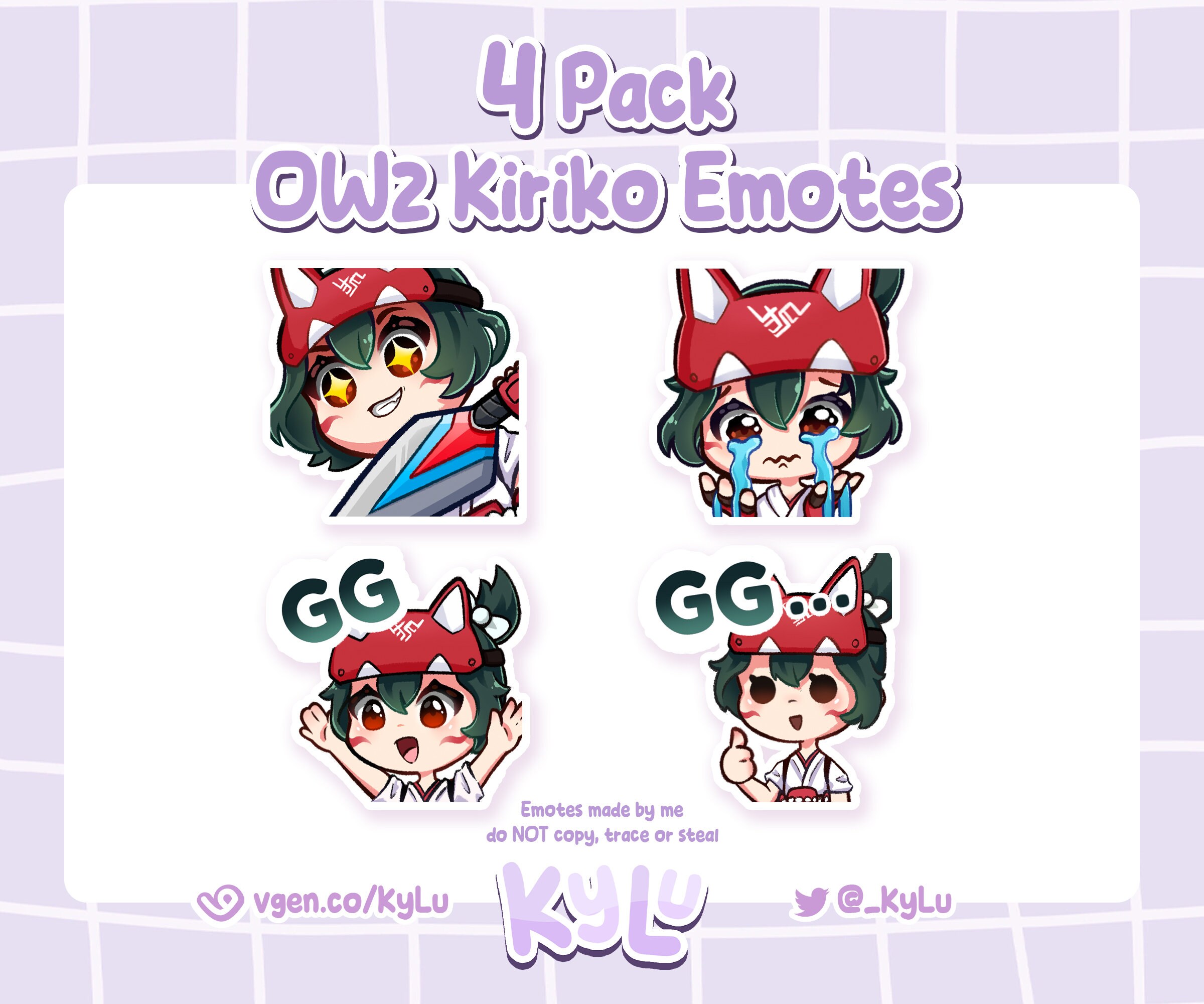 Kiriko Overwatch 2 Emotes for Twitch / Discord for Streamers - Etsy