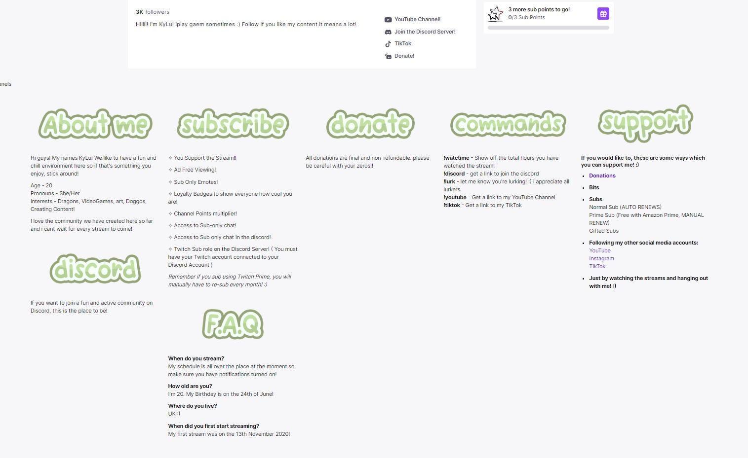 Green Handwritten Twitch Panels: 21 Pack (digital Download) - Etsy