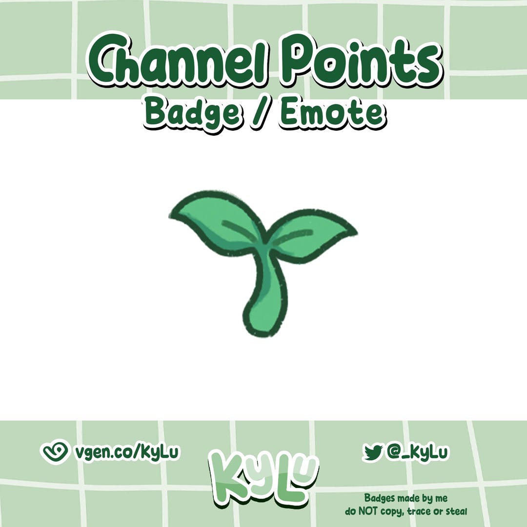 Sprout Channel Points Badge / Emote for Twitch & Discord | Cute Cozy ...