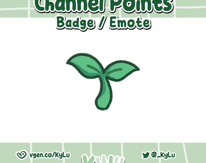 Sprout Channel Points Badge/emote for Twitch & Discord (digital ...