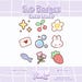 9 Cute Sub / Bits / Discord Badges︱cute Badges for Twitch Streamers - Etsy