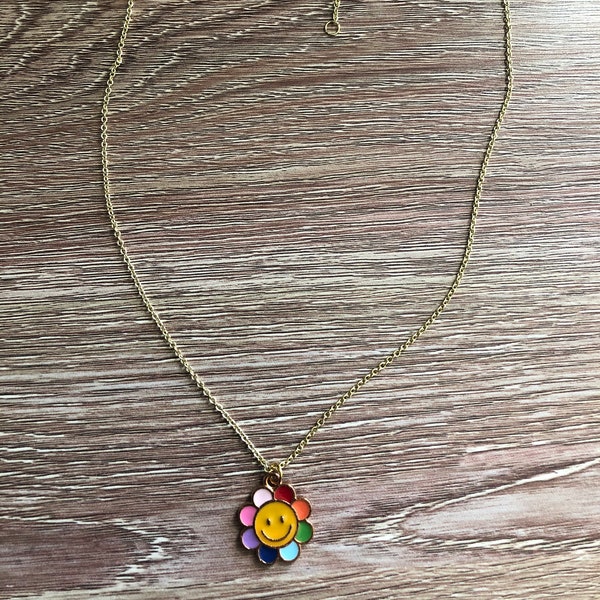 Rainbow Flower Smile - Etsy