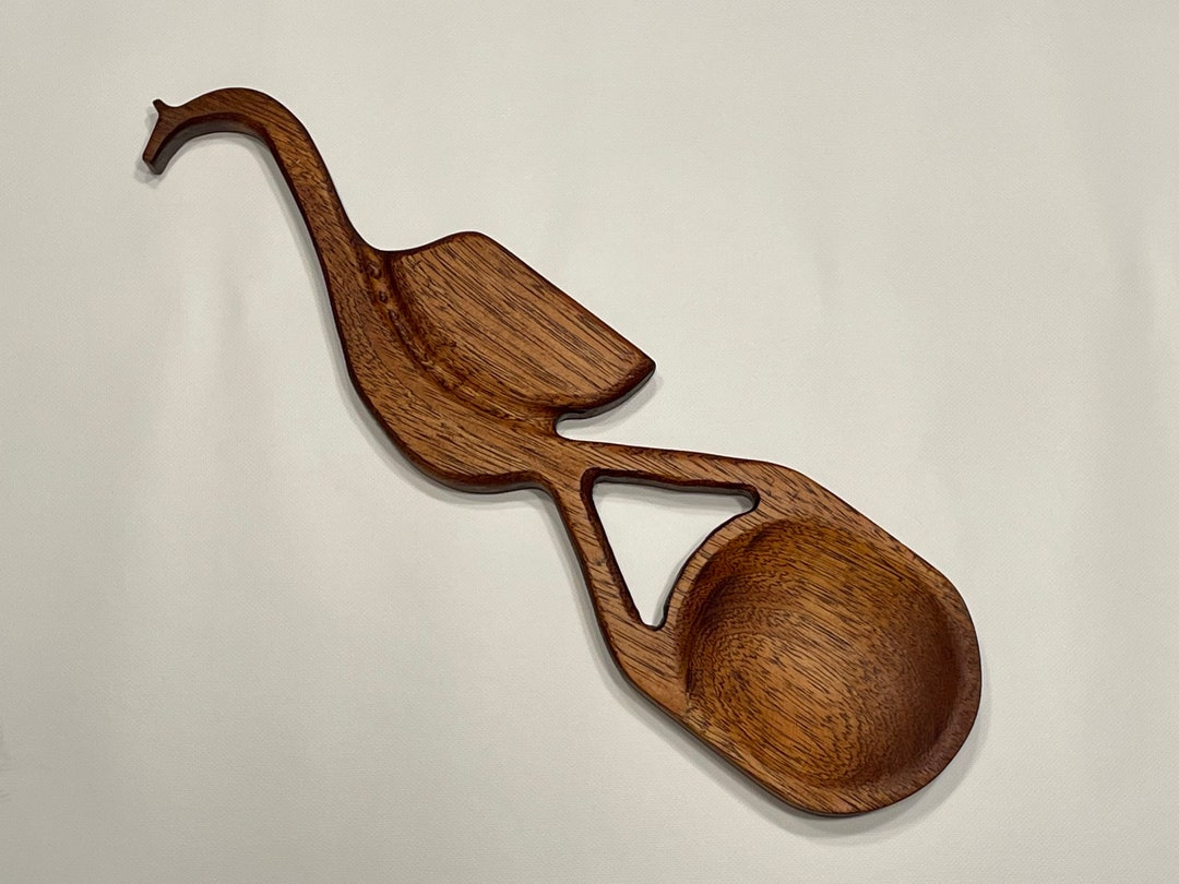 Hand Carved Wooden Water Bird Spoon/spoon Rest - Etsy