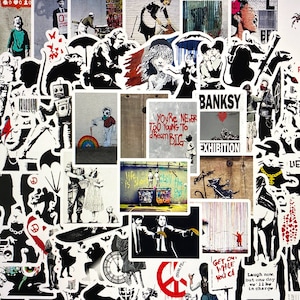 Banksy Stickers Sticker Pack 25 or 50 - Etsy