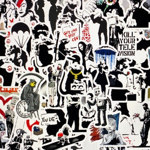 Banksy Stickers Sticker Pack 25 or 50 - Etsy
