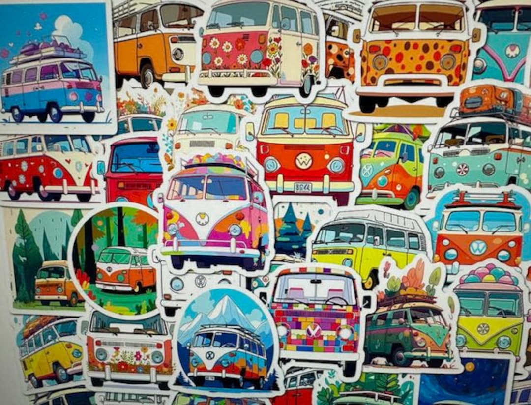 VW Campervan Stickers Glossy - Etsy