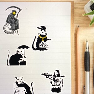 Banksy Stickers Sticker Pack 25 or 50 - Etsy