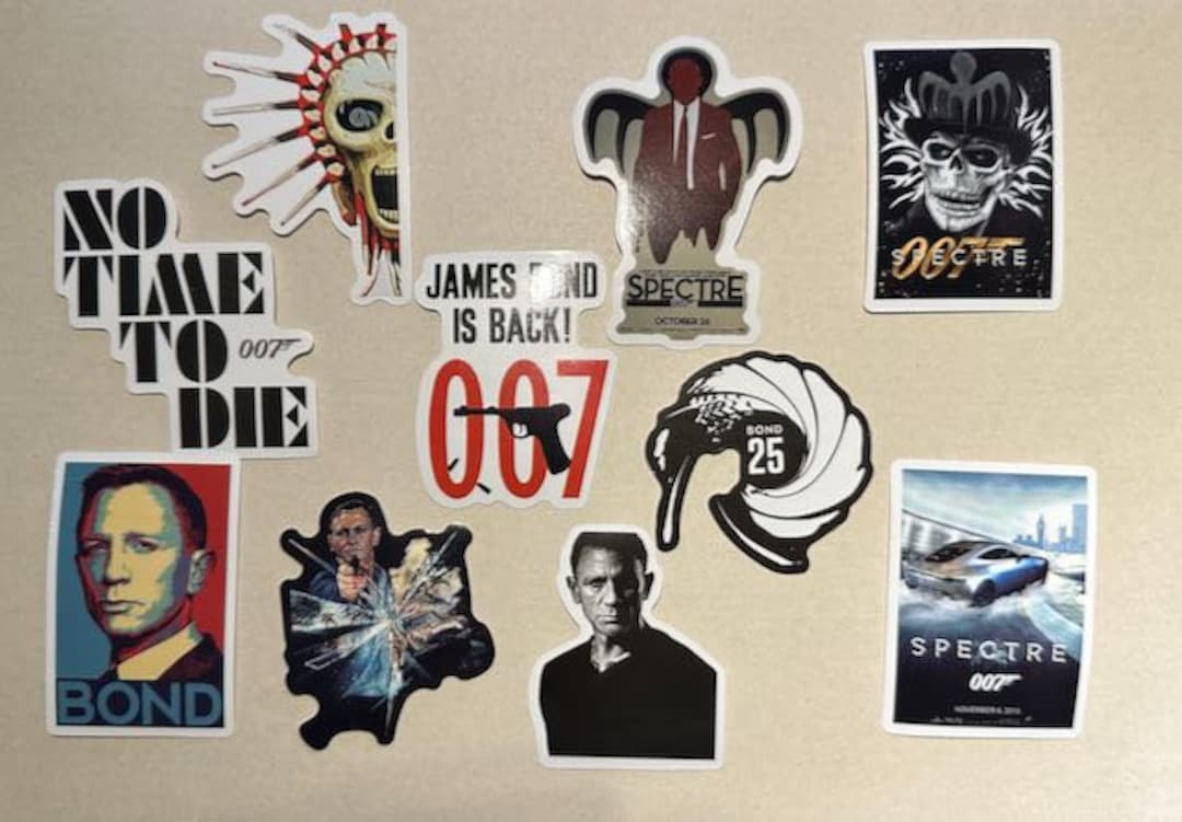 James Bond Sticker Pack - Etsy