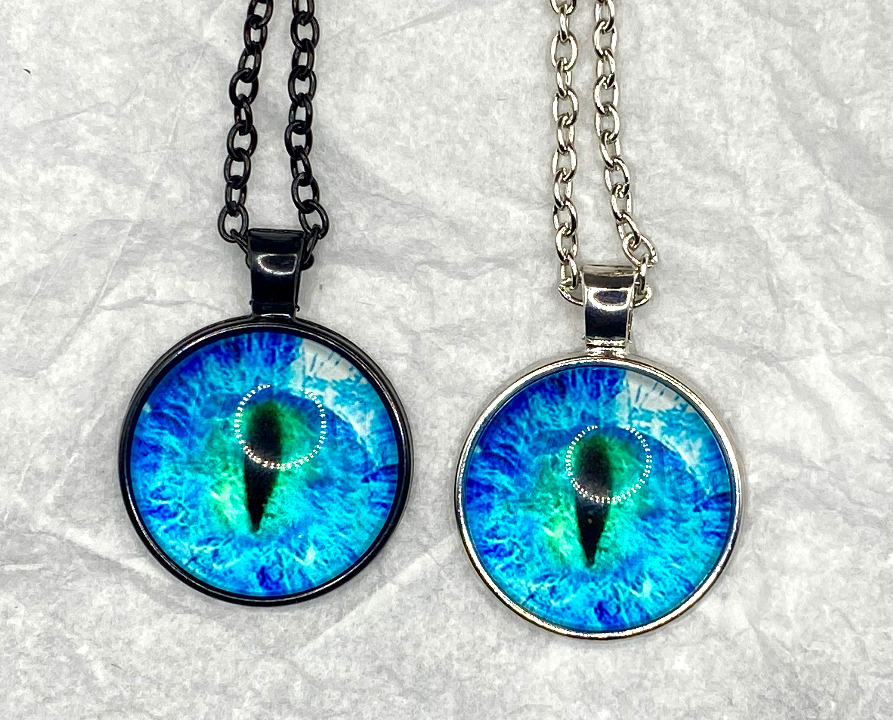 Glass Dragon Eye Pendant - Etsy UK
