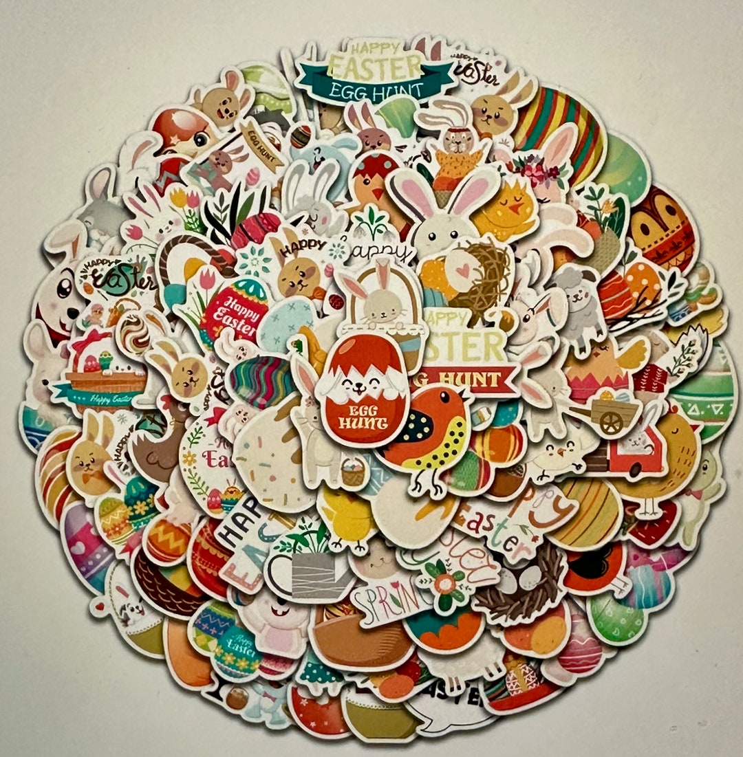 Easter Rabbit Sticker Pack - Etsy