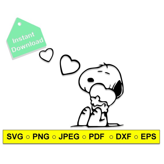Snoopy SvgCute snoopy SVG file EPS file png file JPG | Etsy