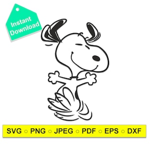 Snoopy Dancing Svg File - Etsy