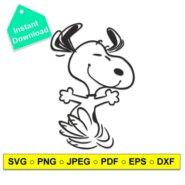Snoopy Svg - Etsy