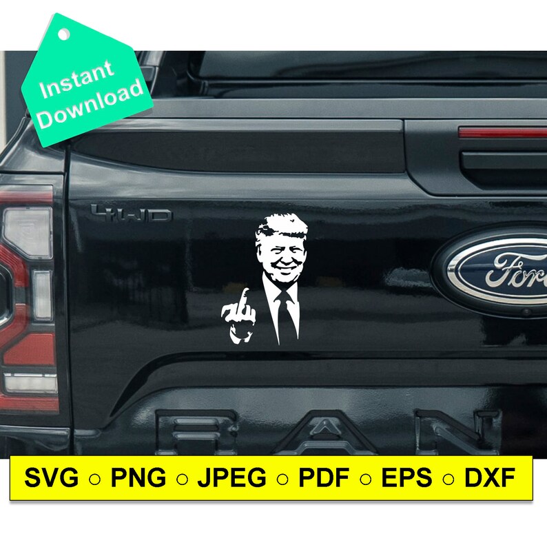 Trump 2024, Middle Finger, SVG File, EPS File, Png File, JPG, Instant ...