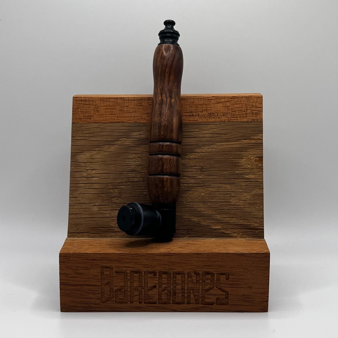 Handmade Rosewood Smoking Pipe | Anodized Aluminum Accents - Etsy