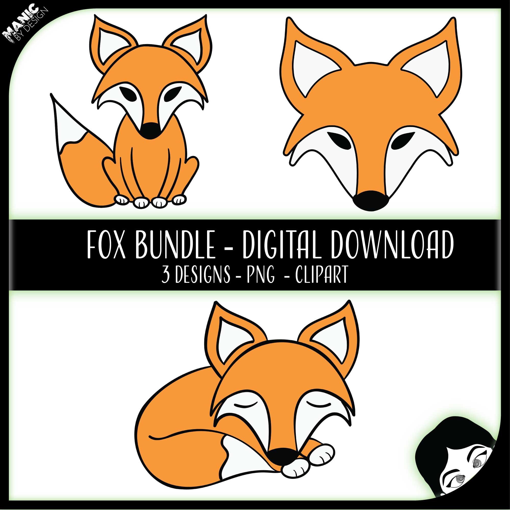 Fox Bundle PNG Fox Design Bundle Fox Clipart Digital PNG Download - Etsy